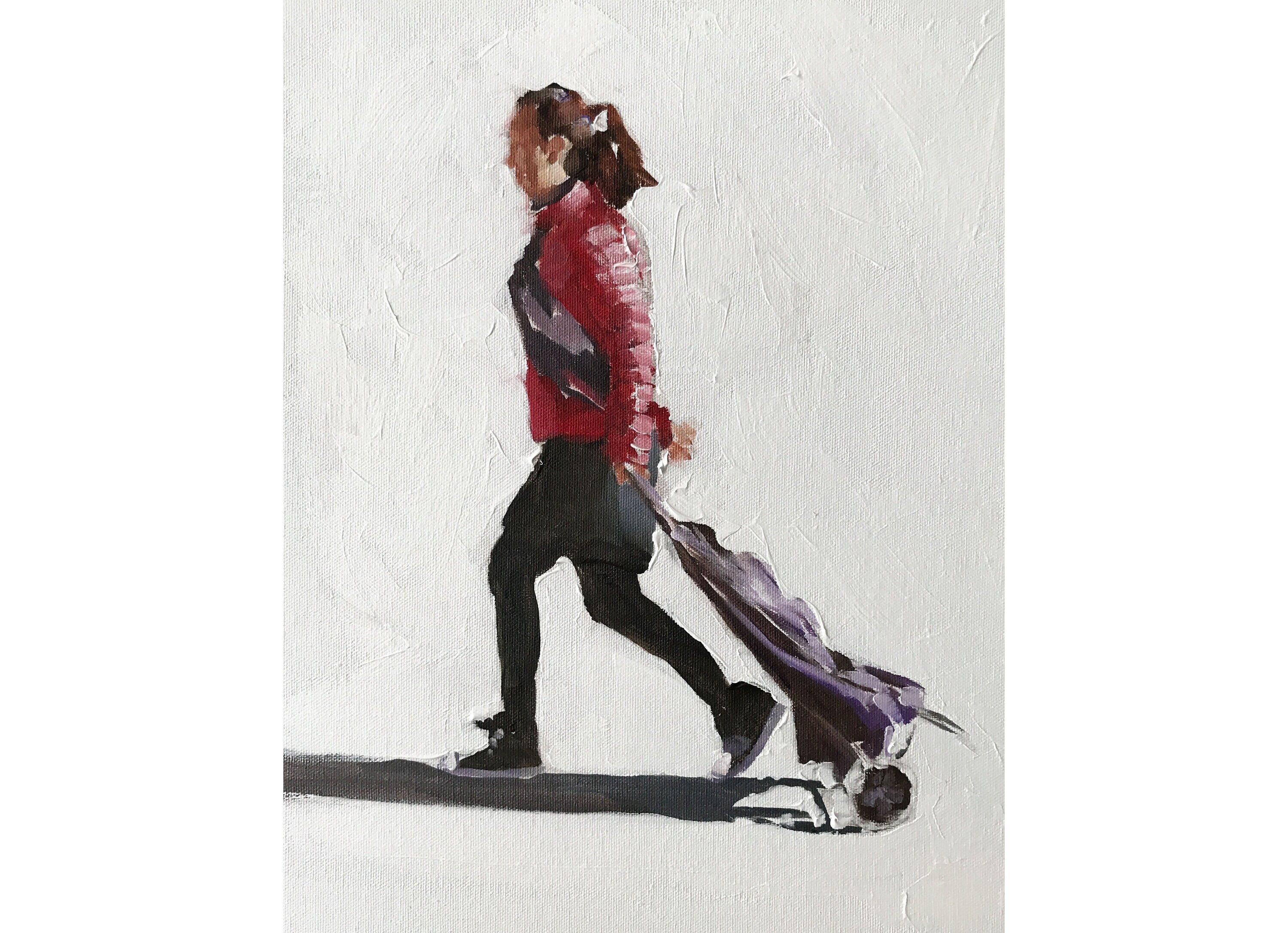 woman Painting, Wall art, Canvas Print, Fine Art - from original oil p ...